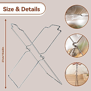 Garbage Bag Holder Frame, Stainless Steel Bag Holder Metal Foldable Trash Stand Holder for Camping Home Kitchen Countertop Trash Can