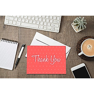 Oaklyn Blank Thank You Cards Set with Envelopes - Professional Paper with an Assortment of Designs and Blank White Inside - Bulk Pack of Small Notes (48 Pack)