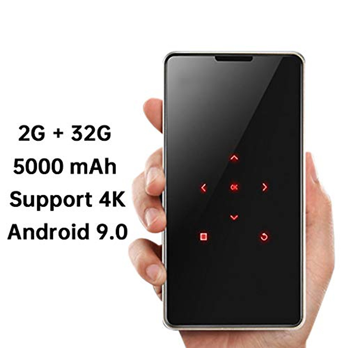 YFQHDD Mini Portable DLP Android Projector, Home Theater Support 4K Mobile Phone ( Size : 16GB )