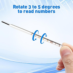 MAGICLULU 1Pc Glass Oral Temperature Adult Free Clinic Armpit Fast Reading Fever Indicator(Single Scale)…