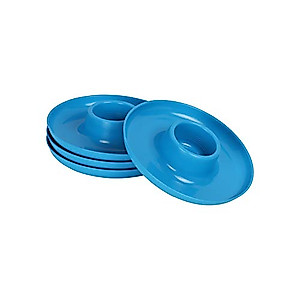 GreatPlate GP-TEAL-4PK AZ Teal Plate 4-Pack, 4 Teal GreatPlates, Food Tray and Beverage Holder, Dishwasher Safe, Microwave Safe, Made in USA, Picnics, Parties, Tailgates, Appetizers, Great for Kids