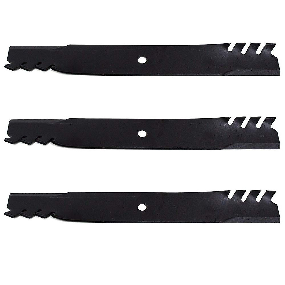 Set of 3 New Toothed Mulching Blade Fits Raptor, Fits Toro, Universal, Universal Products 74830, 74841, 74845, 74851, 74855, 74871, Titan Z 48" Models Interchangeable with 107-3192, 107-3192-03