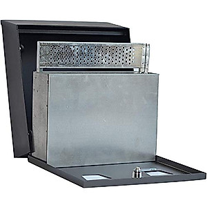 GenericDEFGHIJ Wall-Mounted Cigarette Disposal Tower - Commercial Ashtray - Black