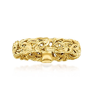 Canaria 10kt Yellow Gold Byzantine Ring. Size 8