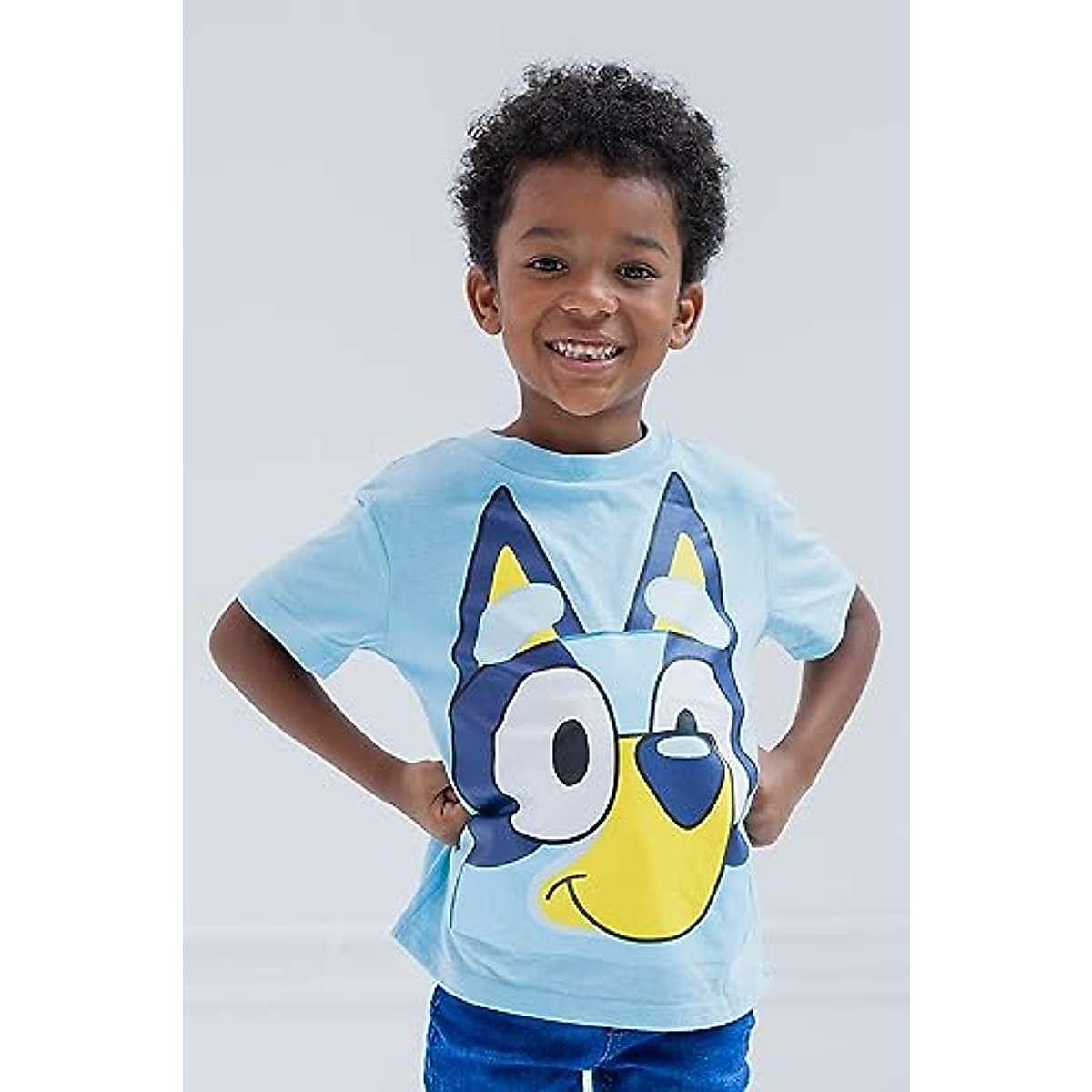 Bluey Toddler Boys 3 Pack Graphic T-Shirts 3T Blue