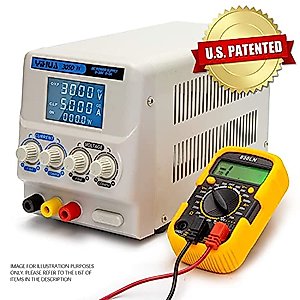 YIHUA 305D-IV Regulated Variable DC Lab Power Supply 0-5A 0-30V Low Noise Bench Switch Mode Power Supply with Alligator Clips, High Precision for R&D, Labs, Laptops, Phone Repair & Electronic DIY