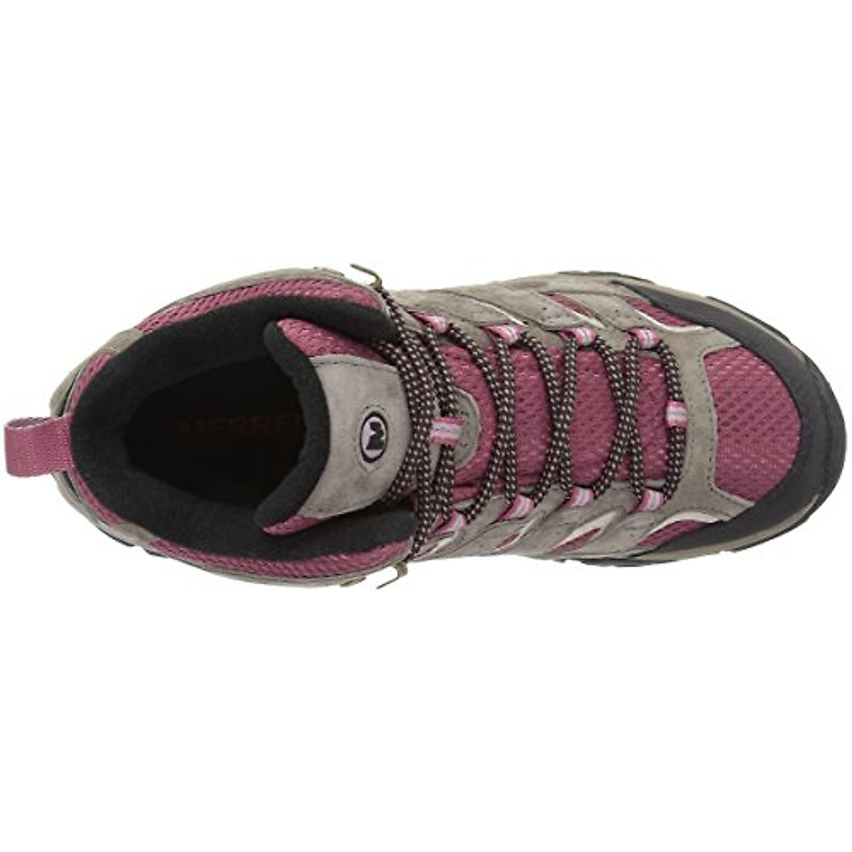 Merrell Women's Moab 2 Mid Waterproof Hiking Boot, Boulder/Blush, 10 M US