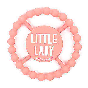 Bella Tunno Happy Teether for Girls– Soft & Easy Grip Baby Girl Teether Toy, Silicone Teether Ring to Help Soothe Gums, Non-Toxic and BPA Free, Little Lady