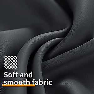 YoungsTex Blackout Curtains for Bedroom - Thermal Insulated Room Darkening Curtains Grommet Window Drapes for Living Room, 2 Panels, 42 x 63 Inch, Dark Grey