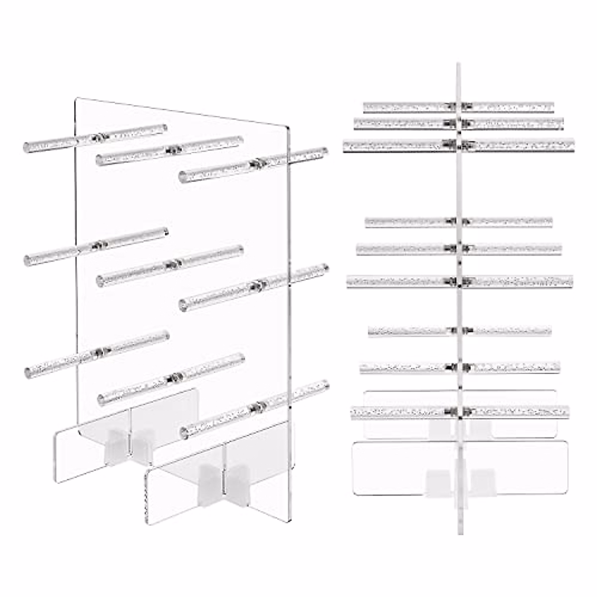 Clear Bubble Acrylic Donut Wall - Double Sided Donut Wall Display,Pretzel Holder Stand for Dessert Table, Reusable Bagel Board Tower for Party,Wedding,Birthday,Tabletop Pegboard with 18Pegs Rack 36Doughnuts by VREASK