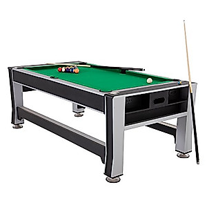 Triumph 3-in-1 7' Rotating Swivel Multigame Table - Air Hockey, Billiards/Pool, and Table Tennis - All Accessories Included