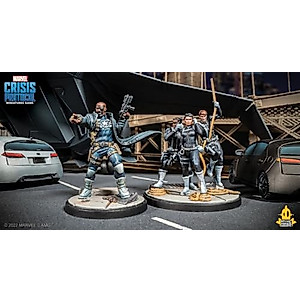 Atomic Mass Games Marvel: Crisis Protocol Nick Fury & S.H.I.E.L.D. Agents Character Pack - Unleash Strategic Brilliance! Tabletop Superhero Game, Ages 14+, 2 Players, 90 Minute Playtime, Made
