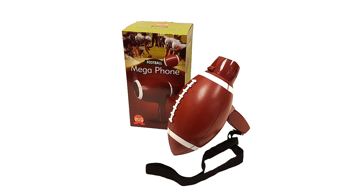 Football Shaped Megaphone with Siren & Bottle Opener