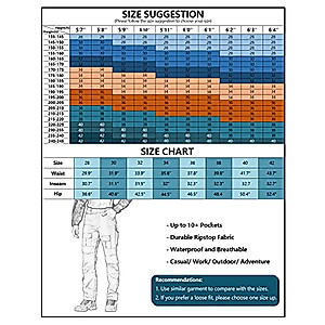 TRGPSG Men's Hiking Pants, Outdoor Lightweight Travel Pants Cargo Pants Work Pants for Men WG4F CP Camo 34