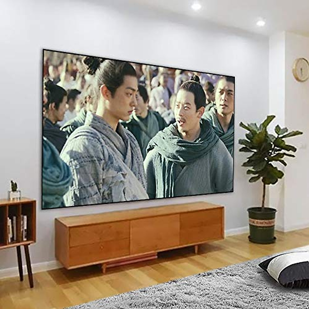 CXDTBH Ambient Light Rejecting Fixed Frame Projection Screen 60"-100" Narrow Border Black Crystal Anti-Light Projector Screen ( Size : 60 inch )