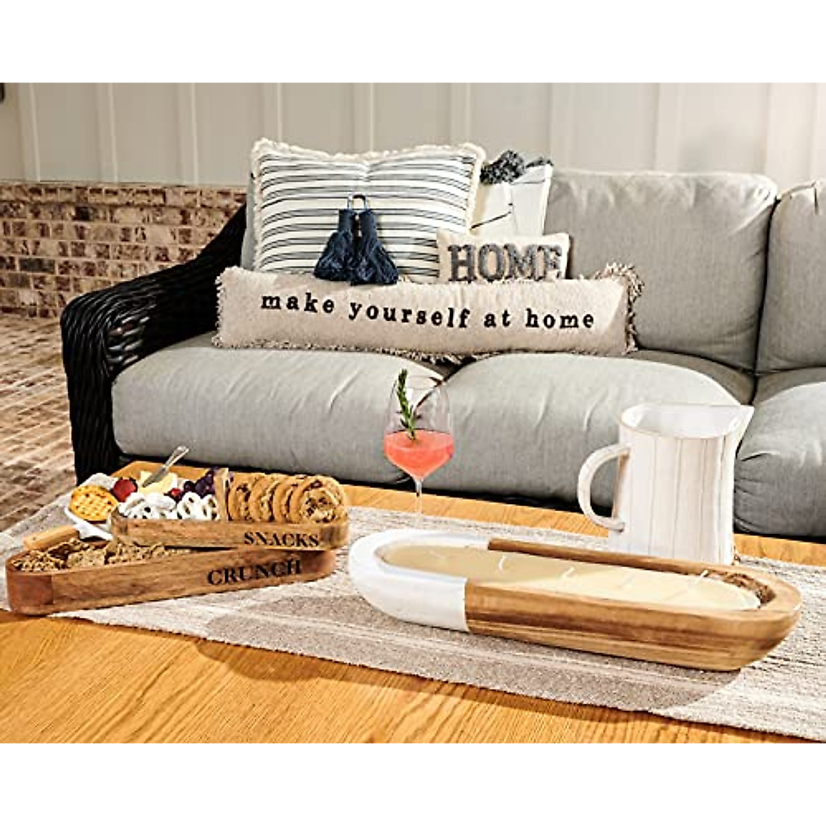 Mud Pie Tassel Fringe Pillow, Square, 20" x 20"