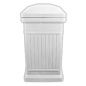 RTS Home Accents ParcelWirx Premium Vertical Storage Cabinet/Lockable Package Delivery Box with Hinged Lid, Slate Grey