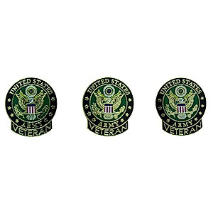 United States Army Veteran Lapel Pin, 1 Inch, Pack of 3