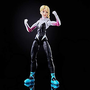 Spider-Man Hasbro Marvel Legends Series Into The Spider-Verse Gwen Stacy 6-inch Collectible Action Figure Toy, with Spider-Ham Mini-Figure