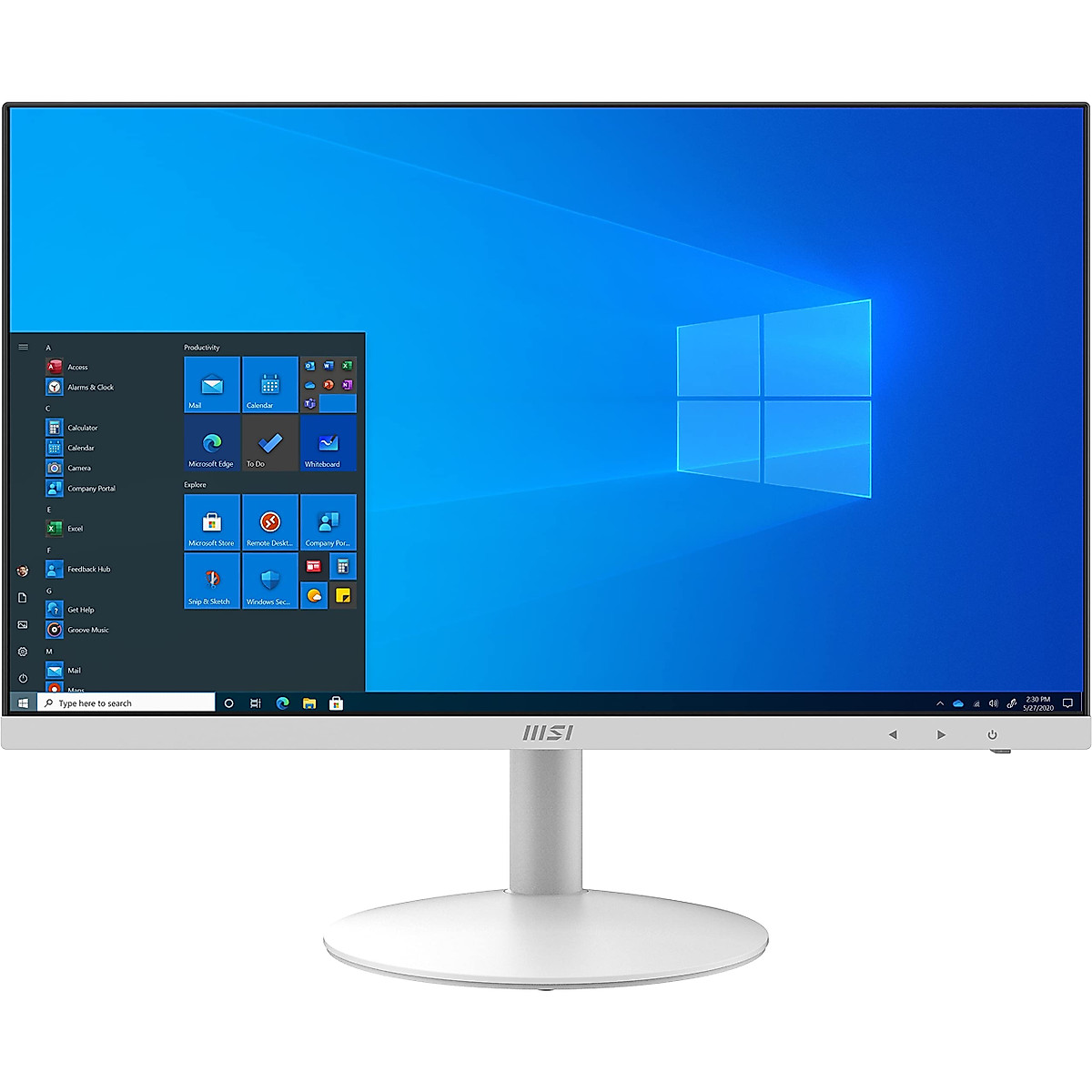 MSI PRO AP241 AIO Desktop, 23.8" FHD IPS-Grade LED, Intel Core i5-11400, 8GB Memory, 250GB SSD, WiFi 6, BT 5.2, White, Windows 10 Home (11M-008US)