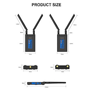 Wireless HDMI Transmitter and Receiver, 2.4/5G Supports 1080P Range up to 820ft Wireless Video Transmitter for TV with LoopOut and Support IR from PC/Laptop/Set-top/DSLR to Monitor/Projector/TV