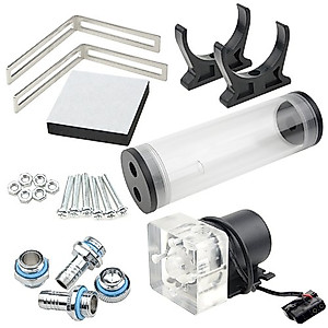 BXQINLENX 600L/H 19W DC12V CPU Cooling Heat Exchanger Water Pump Tank 186 ml CO2 Cooler