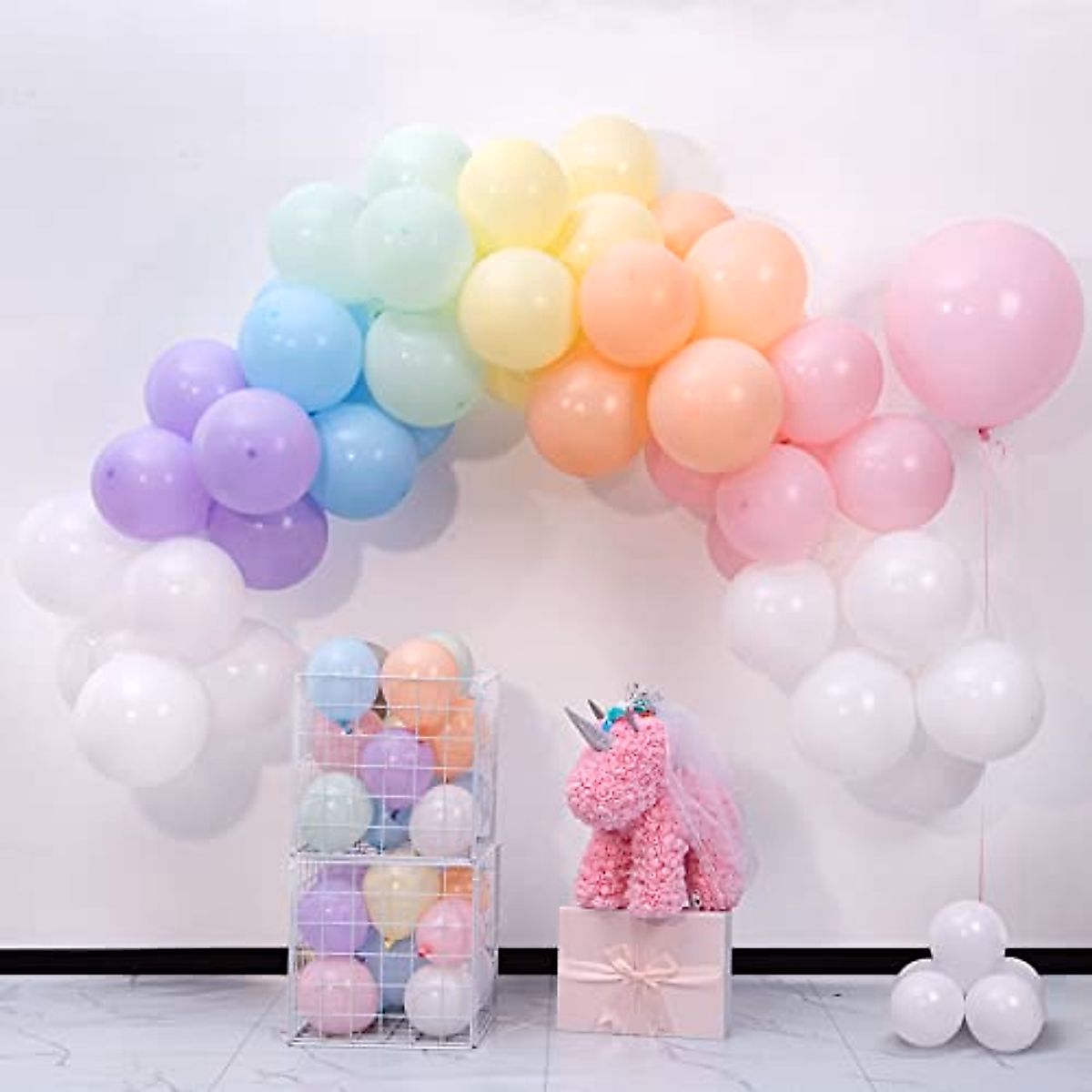 MOMOHOO Pastel Orange Balloons Arch- 120Pcs 18/12/5 Inch Light Orange Balloons Different Sizes, Macaron Balloons Peach Blush Balloons Garland Kit, Easter Balloons Birthday/Baby Shower/Fall Balloons