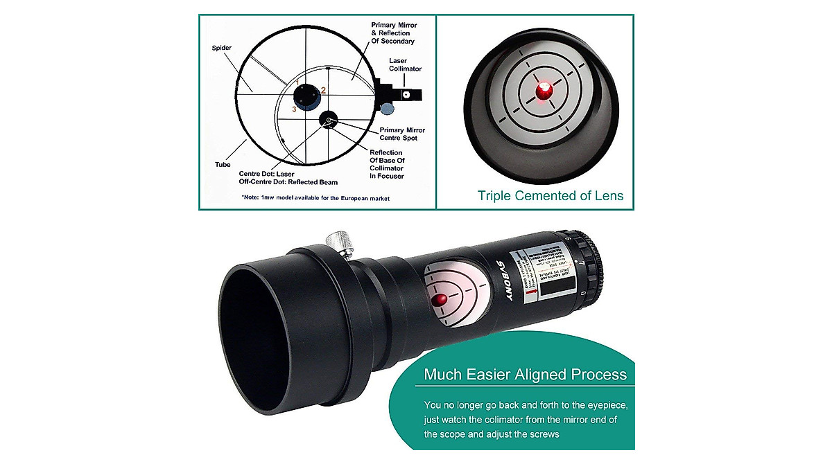 SVBONY Red Laser Collimator for Telescope Alignment | Accurate & Easy