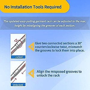 Portable Travel Garment Rack, Upgraded Easy Folding Mini Drying Clothes Rack, Retractable Drying Rack for Laundry, Travel, Camping, Hotel, Dance + 4 Folding Coat Hangers + 4 Clothespins (Compact)