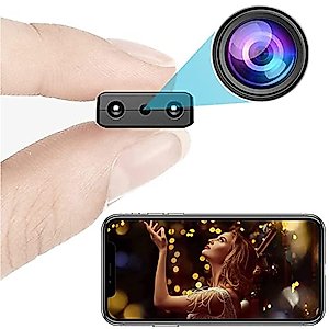 Small Wireless WiFi Camera Hidden Spy Security Cameras,Mini Nanny Cam Smart Home Cams Pet Dog Camera Indoor Outdoor Baby Camera 1080P Remote Portable Camera Phone APP Room Camera