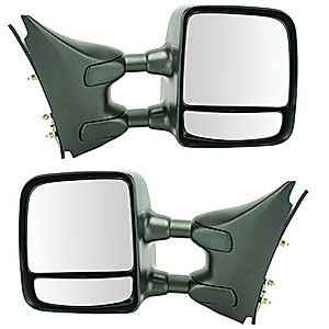 Trail Ridge Towing Mirror Manual Textured Black Pair for Frontier Xterra Equator