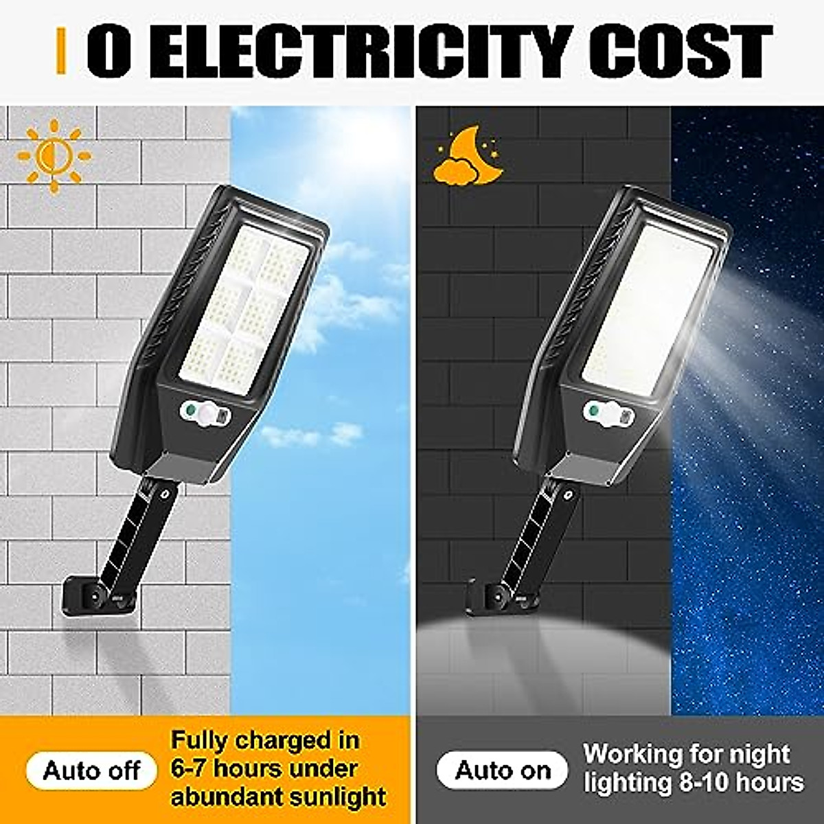 Solar Lights Outdoor Waterproof: 2 Pack LED Solar Street Light for Outside 5000 Lumen Solar Security Lights Dusk to Dawn IP66 Motion Sensor Solar Powered Light Remote Control Wall Flood Light for Yard