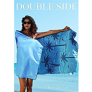 2 Pack Microfiber Lightweight Thin Beach Towel Sand Free Quick Dry Super Absorbent Compact Oversized Large Towels for Swimming Pool Yoga Gym Travel Vacation Beach Accessories Essentials for Adults