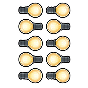 Teacher Created Resources White Light Bulbs Accents (3557), Multicolored, 1 Count (Pack of 1)