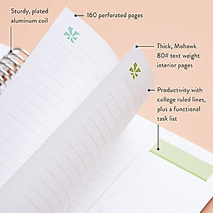 Erin Condren 7" X 9" Spiral Bound Productivity Notebook - Hello Kitty Kindness Grows From Within, 160 Lined Page Note Taking & Writing Notebook, 80 Lb, Thick Mohawk Paper, Stickers Included