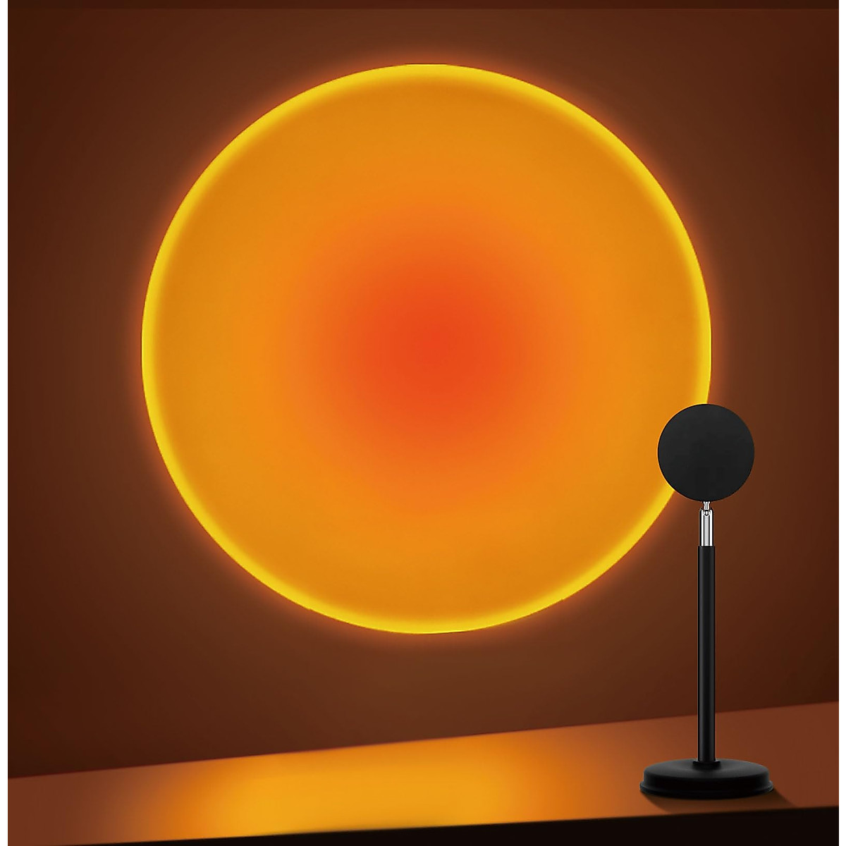 Tsrarey Sunset Projection Lamp, 180 Degree Rotation Rainbow Projection Lamp Led Light,Sunset Night Light Projector for Party Bedroom Decor (Sunset Red)