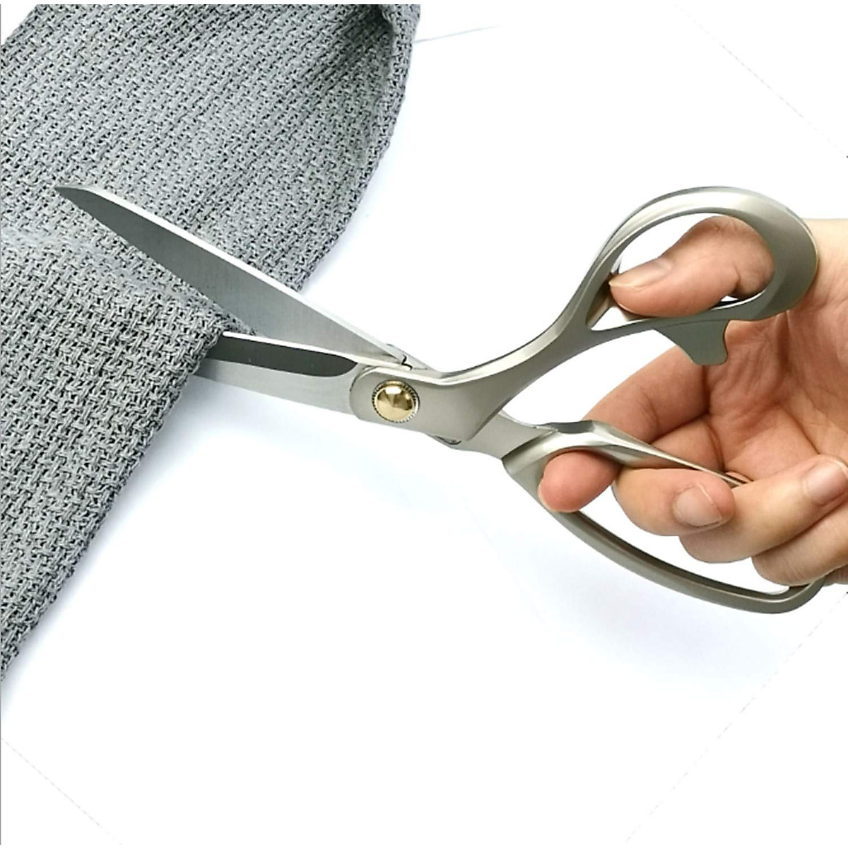 Professional Tailor Scissors 8.5 in for Cutting Fabric Multi-Purpose Heavy Duty Scissors Sewing Scissors for Leather Cutting Industrial Sharp Sewing Shears for Home Office Artists Dressmakers,silver