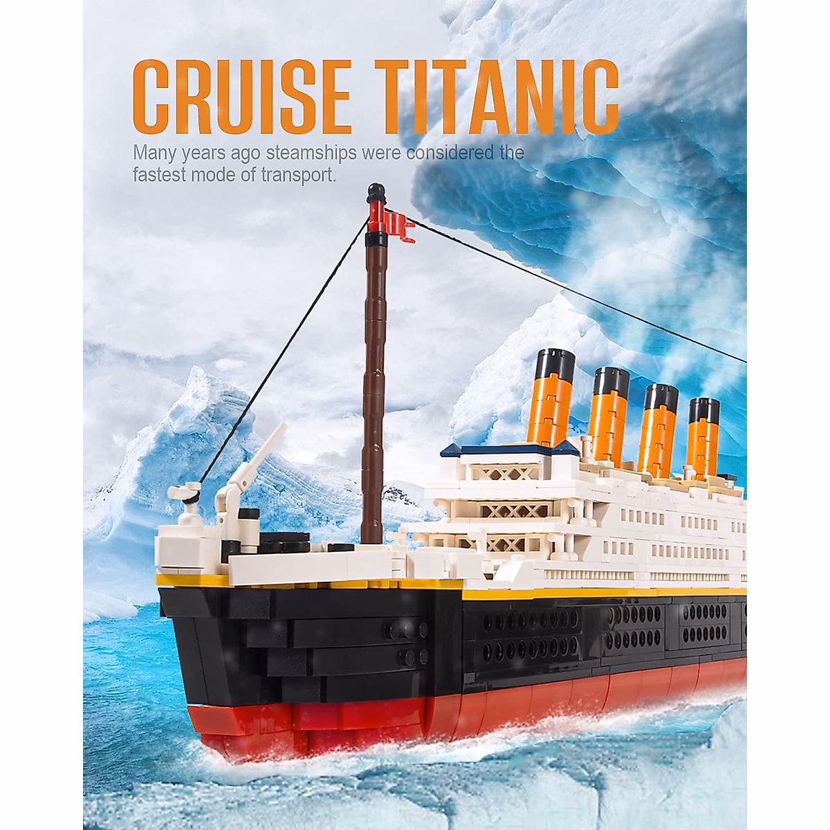 dOvOb Mini Blocks Titanic Building Set, 1288 Pieces Mini Bricks, Toys Gift for Adults and Kids
