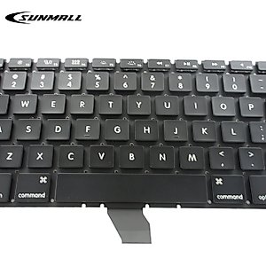 SUNMALL A1466 Keyboard Keyboard Replacement Compatible with Apple MacBook Air 13" A1369 (2011) A1466 (2012-2015) MJVE2LL/A MD760LL/A MC965LL/A MD231LL/A MJVG2LL/A Series Laptop Keyboard