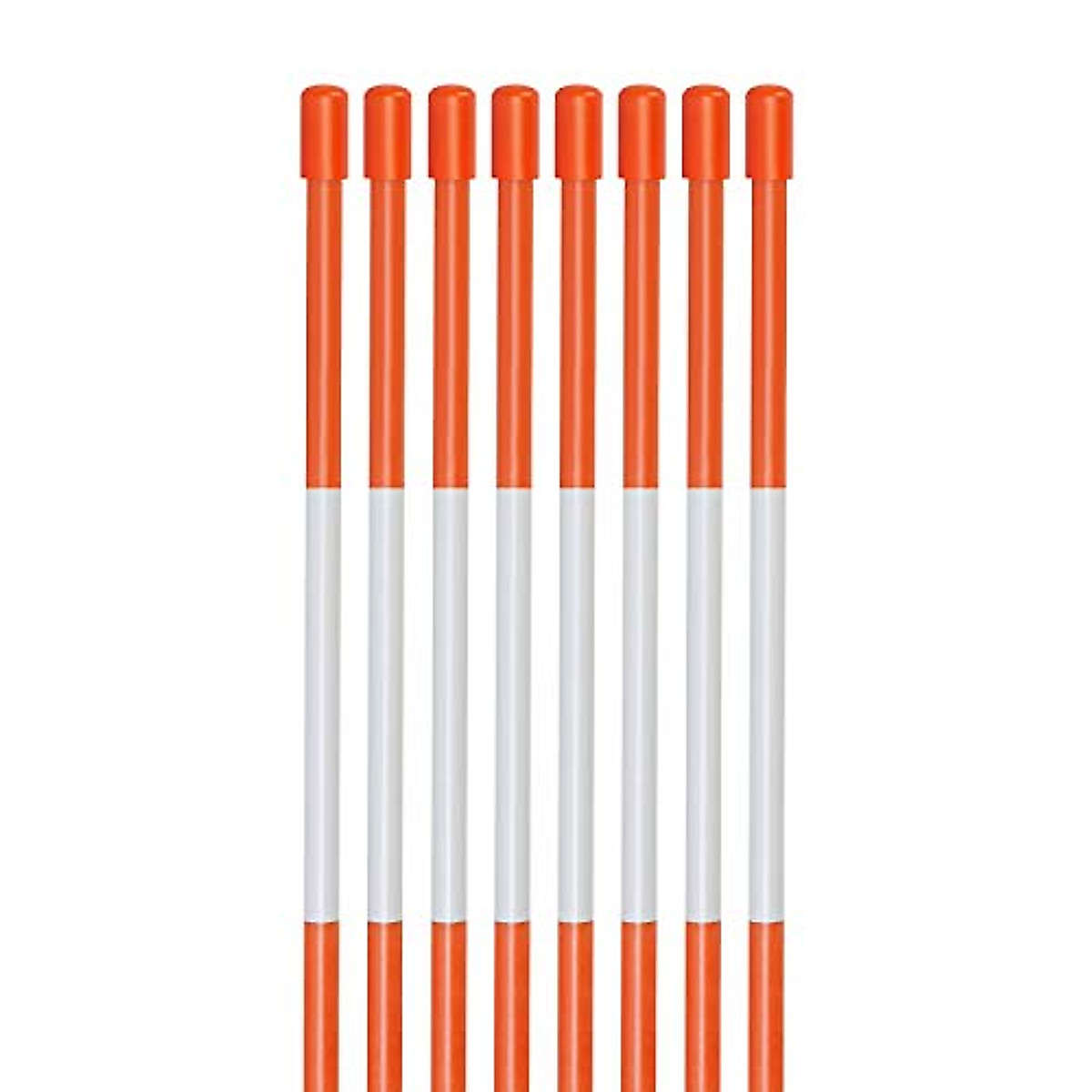 YOHEER Driveway Markers, 32 PCS Snow Stakes 5/16" Snow Poles with White Reflective Film , Snow Plow Markers, Snow Poles