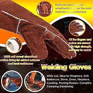 Yoursme Propane Gas Forge, Double Burner Blacksmithing Forge Large Capacity Forge, Oval Propane Burner Forge with 16.85¡®¡¯ V-Bit Tongs & Leather Welding Gloves for Farrier, Knife and Tool Making