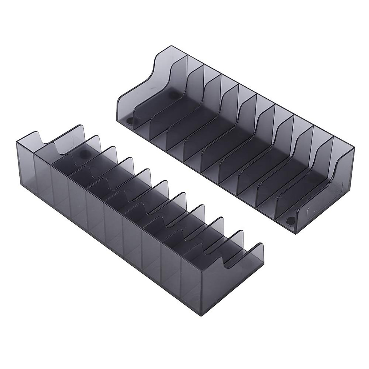 Wuqioei Game Disc Rack, 2 PCS Game Disc Stand with 10 Slot for PS4/SLIM/PRO Game, Large Capacity Game Card Storage Bracket Box Game CD Storage Holder