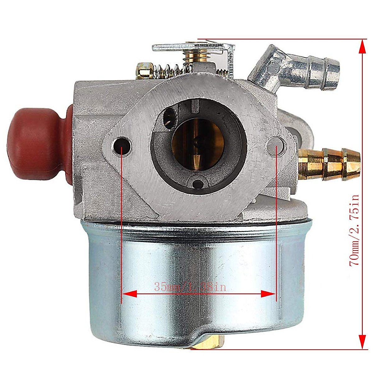 LIYYOO 640025A Carburetor + Air Filter Tune Up Kit for Tecumseh 640135A 640004 640014 640025 640017 640117 640104 OHH50 OHH55 OHH60 OHH65 5.5HP Engine Lawn Mower Pressure Washer Snow Thrower Carb