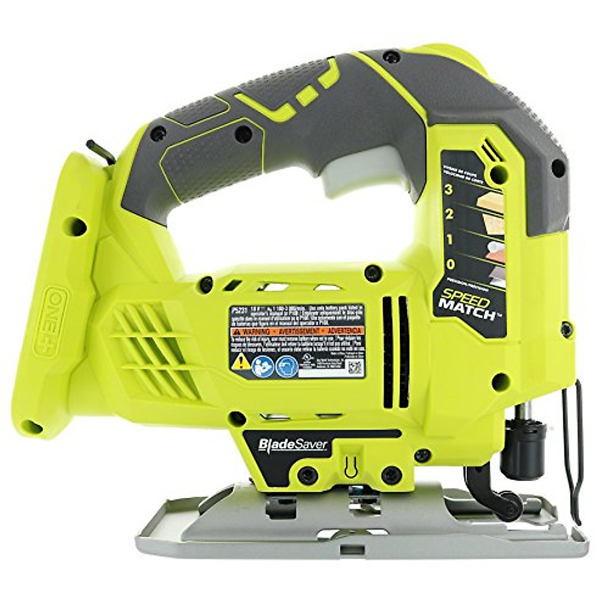 RYOBI One+ P5231 18V Lithium Ion Cordless Orbital T-Shaped 3,000 SPM Jigsaw (Battery Not Included, Power Tool and T-Shaped Wood Cutting Blade Only)