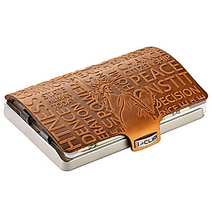I-CLIP Heritage Steel Blasted Liberty Desert, Wallet, Card Holder, Slim Wallet, Smart Wallet, Stainless Steel