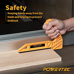 POWERTEC 71338 Deluxe Push Stick for Table Saws, Router Tables, Band Saws & Jointers, Dual Ergonomic Handles w/Max Grip, Hand Protection fo Woodworking, Safety for Woodworkers – 2 Pack