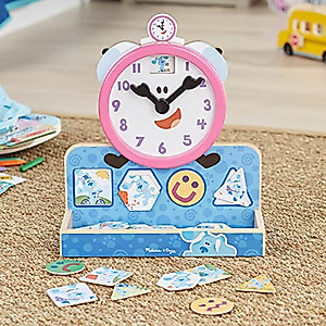 Melissa & Doug Blue's Clues & You! Wooden Tickety Tock Magnetic Clock (31 Pieces)