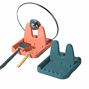 BiDoga Foldable Pot Lid Rack Plastic Spoon Holder Kitchen Organizer for Fork Spatula Pan Cover Shelf Tableware Storage Rack