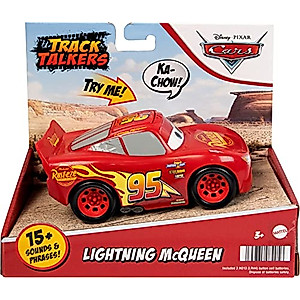 Mattel Pixar Track Talkers Toy Vehicles, Lightning Mcqueen Talking Car, Collectible Character Car, 5.5-Inch