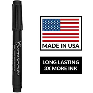 Dri Mark Counterfeit Bill Detector Marker Pen, Made in The USA, 3 Times More Ink, Pocket Size, Fake Money Checker - Money Loss Prevention Tester & Fraud Protection for U.S. Currency (Pack of 1)